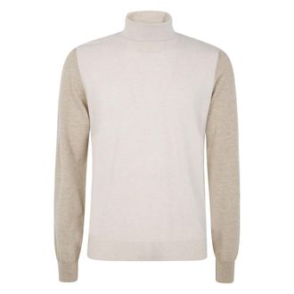 Maison Margiela Zweifarbiger Woll-Rundhalspullover - - Knitwear - Herren - Beige - M
