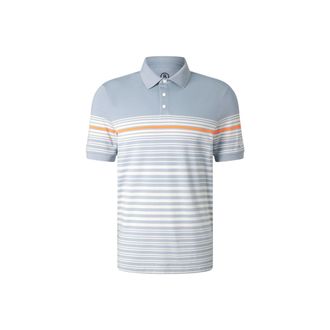 Bogner Polo-Shirt Jannes f&uuml;r Herren - Nebelblau/Wei&szlig;/Orange - XXL