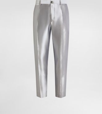 Dolce & Gabbana Hose Aus Seiden-shantung - Mann Hosen Und Shorts Grau Seide 52
