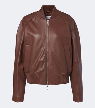 Sportmax Veste bomber en cuir