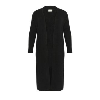 Kaffe Curve Rinye Langer Cardigan - - Knitwear - Damen - Schwarzk - M