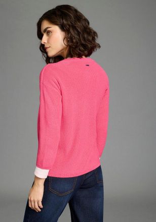 Laura Scott Strickjacke im frischen Sommer-Look mit 3/4 &Auml;rmeln und Knopfleiste