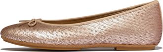 FitFlop Damen Delicato Sequin Ballet Flats Ballerinas, Beige (Classic Beige), 41.5 EU Schmal