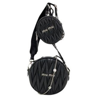 Miu Miu Sac bandouli&egrave;re pochette Pre-owned - Femme - Pre-owned - Noir - Taille: ONE Size