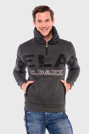 Cipo & Baxx Sweatshirt Sweatshirts (1-tlg) mit hohem Kragen