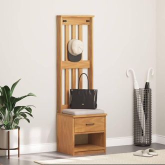 vidaXL vidaXL Portemanteau SANDENS 45x40x159,5 cm bois massif pin