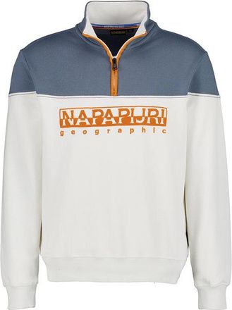 Napapijri Herren Sweatshirt blau unifarben Comfort Fit