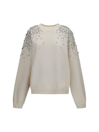 Golden Goose Womens Sweatshirt Heritage White Cotton Sweatshirts Sweater