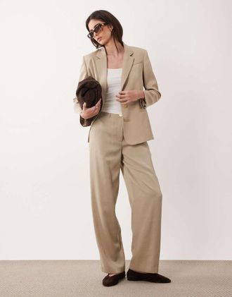 A|X Armani Exchange Pantalon large densemble - Taupe-Brown