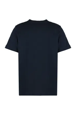 A.P.C. Mens T-Shirt Rue Madame Navy-Ecru Cotton T-Shirts Navy/ecru And Polos