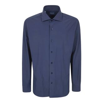 Barba Homme, Chemises, Bleu, Taille: 4XL Neck Shirt