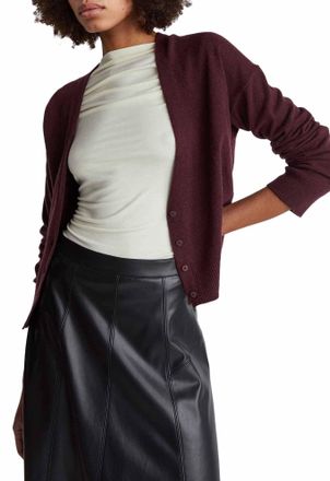 Benetton Damen Cardigan M/L 102hd6052 Strickjacke, rot, M