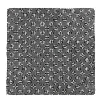 Brunello Cucinelli Seidentuch mit Medaillon-Print - - Accessories - Herren - Grau - ONE SIZE