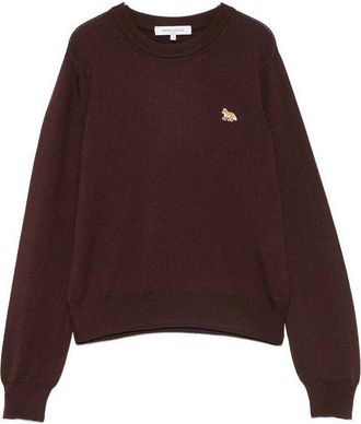 Maison Kitsun&eacute; Rundhalspullover - Braun