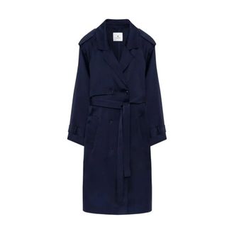 Anine Bing Rickie Maxi Trench - - Coats - Damen - Blau - M