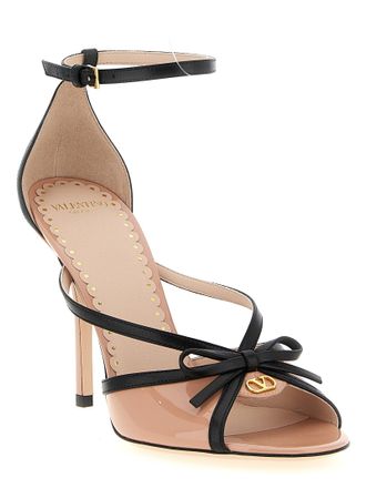 Valentino Garavani Womens Bepointy Heel Sandal Pink Calfskin Leather