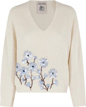 Semicouture Femme, Pulls, Beige, Taille: 38 FR Marcela Sweater