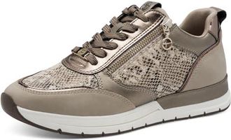 Tamaris Baskets Basses 1-23732-41 pour Femme, Taupe/Serpent, 37 EU, Taupe Snake., 37 EU