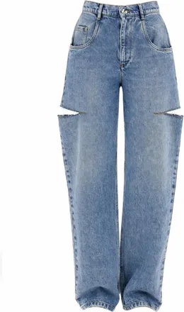 Maison Margiela High-Waist Cut-Out Detail Jeans - Blue