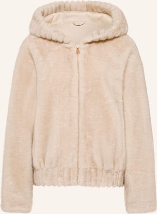 White Label Kunstfell-Jacke beige