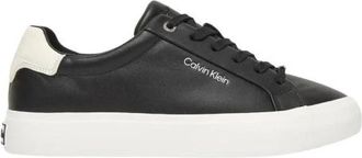 Calvin Klein Femme, Chaussures, Noir, Taille: 38 EU Baskets Slip-On en cuir &agrave; lacets