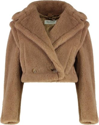Max Mara Femme, Vestes, Brun, Taille: 36 FR Santos Cropped Gilet