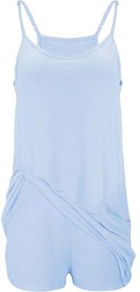 Generic Salopette extensible &agrave; bretelles spaghetti pour femme - Combinaison de travail courte pour femme - Taille 42 - Combinaison de sortie - Combinaison tai