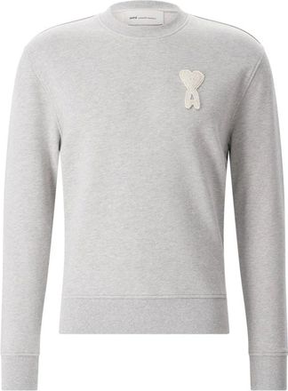 Ami Homme, Sweatshirts et sweats &agrave; capuche, Gris, Taille: 2XL SweaT-shirt avec patch coeur au crochet