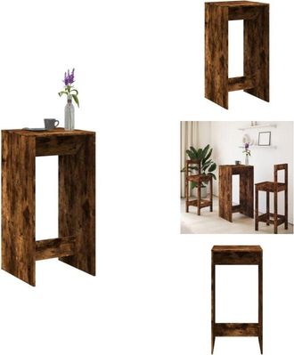 vidaXL Vidaxl - Bartisch R&auml;uchereiche 51x50x103,5 cm Holzwerkstoff - Bartisch - Bartische - Stehtisch - Kneipentisch