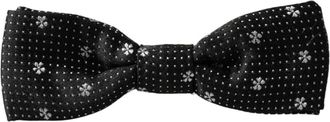 Dolce & Gabbana Homme, Accessoires, Gris, Taille: ONE Size Papillon en soie &agrave; motif floral