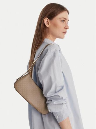 Calvin Klein Handtasche Emblem Aop Small Shoulder Bag LV04F3324G Beige