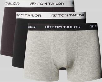 Tom Tailor Pants mit elastischem Logo-Bund im 3er-Pack