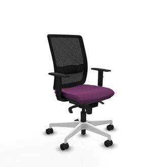 Piqueras y Crespo Schreibtischstuhl mit Axt-Armen, h&ouml;henverstellbare Lendenwirbelst&uuml;tze, ausgestattet mit 5 Positionen und eingespritztem Schaum. 65 mm Nylon-Rollen. Sc