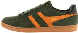 Gola Homme Equipe II Suede, Kaki foncé/Orange Orange/Noir, 46 EU