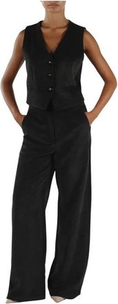 Marella &Auml;rmellose Weste & Marlenehosen-Ensemble - - Jumpsuits & Playsuits - Damen - Schwarzk - M