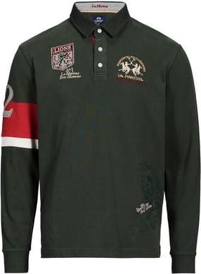 La Martina Polo mit langen Baumwollärmel - grün