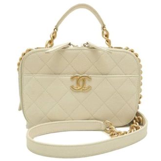 Chanel unisex, Pre-owned, Blanc, Taille: ONE Size Pre-owned Sac Vanity &Eacute;paule Vintage