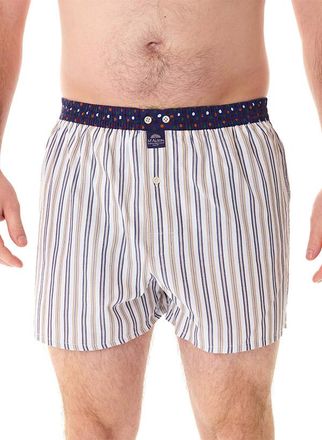 MC Alson Herren Boxershorts blau Baumwolle gestreift