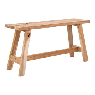 M&ouml;belando Sitzbank >Barcelona< in Braun, Teak - 90x45x25cm (BxHxT)
