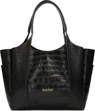 Kazar Femme, Sacs, Noir, Taille: ONE Size Sac &agrave; main en motif cuir de crocodile
