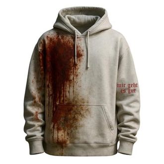 Generic Sweat &agrave; capuche imprim&eacute; hippie Street Snap Lovers Sweatshirts Bloody Im Fine, H, 3XL