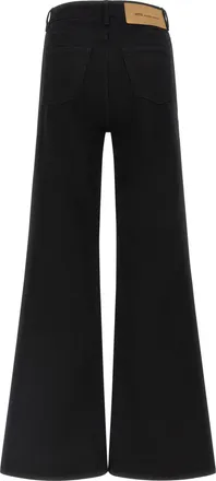 Ami Flared-Leg Cotton Jeans - Black