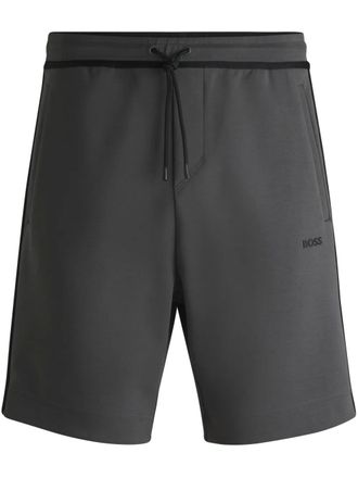 BOSS short de sport à lien de resserrage - Gris