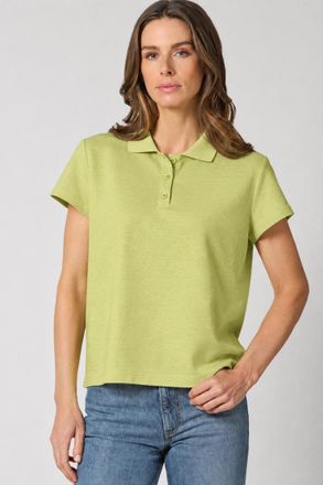 Hempage Hempage Damen vegan Poloshirt Damen Hanf Baumwolle Bambusgr&uuml;n