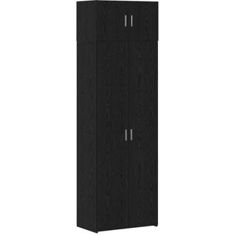 vidaXL Armoire de rangement Ch&ecirc;ne noir 70 x 42,5 x 225 cm Vidaxl