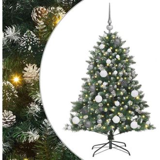 vidaXL K&uuml;nstlicher Weihnachtsbaum mit 150 LEDs mit St&auml;nder Gr&uuml;n 120 cm vidaXL