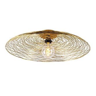 QAZQA glan - Plafonnier - 1 lumière - Ø 600 mm - Doré/Laiton - Oriental - éclairage intérieur - Salon I Chambre I Cuisine I Salle à manger