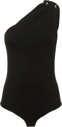 Michael Kors Femme, Tops, Noir, Taille: 42 FR Matte Jersey One-Shoulder Bodysuit