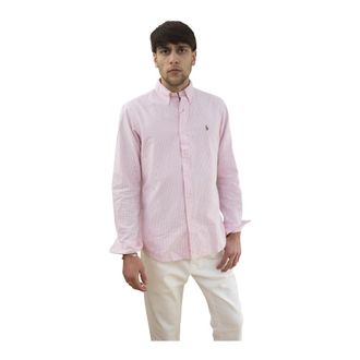 Polo Ralph Lauren Gestreiftes Oxford-Hemd - - Shirts - Herren - Rosa - L