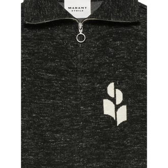Isabel Marant Logo Intarsia Cardigan - Black